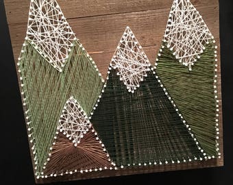 Mountain string art | Etsy