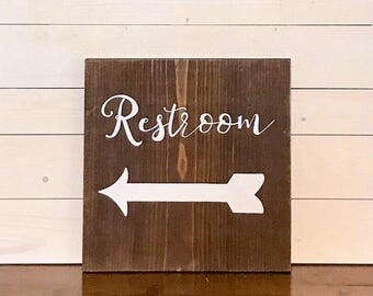 Restroom sign | Etsy