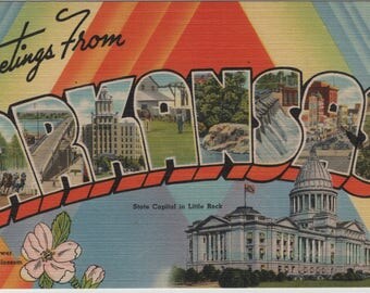 Arkansas postcard | Etsy
