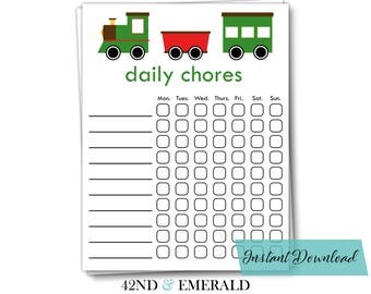 Printable Kids Chore Chart Purple Children's Daily