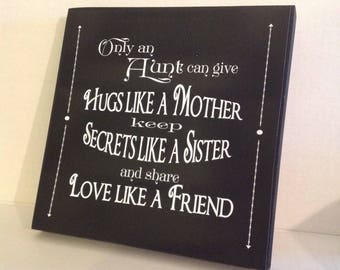 Aunt sign | Etsy