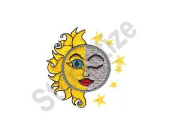 Moon embroidery | Etsy