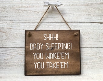 Baby sleeping sign | Etsy