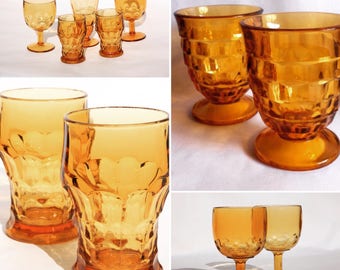 Vintage amber glass | Etsy