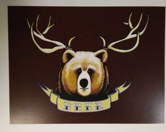 Beer print | Etsy