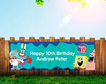 Spongebob banner | Etsy