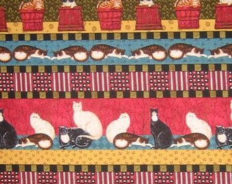 Tabby cat fabric | Etsy