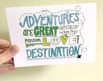 Travel greeting card | Etsy