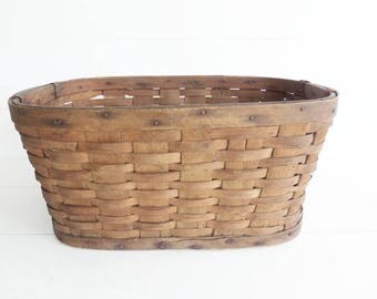 Oak splint basket | Etsy