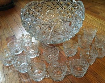 Vintage punch bowl | Etsy