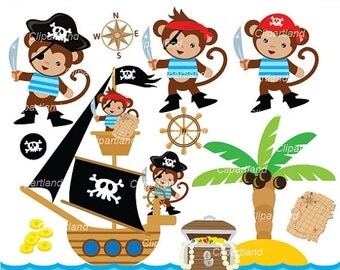 Pirate clipart pirates clip art eyepatch booty ship