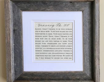 Wedding vow art | Etsy