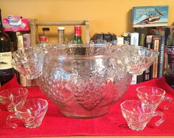 Vintage punch bowl | Etsy