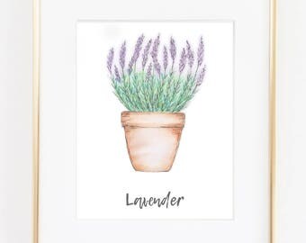 Lavender painting | Etsy