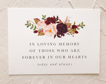 Memorial sign | Etsy