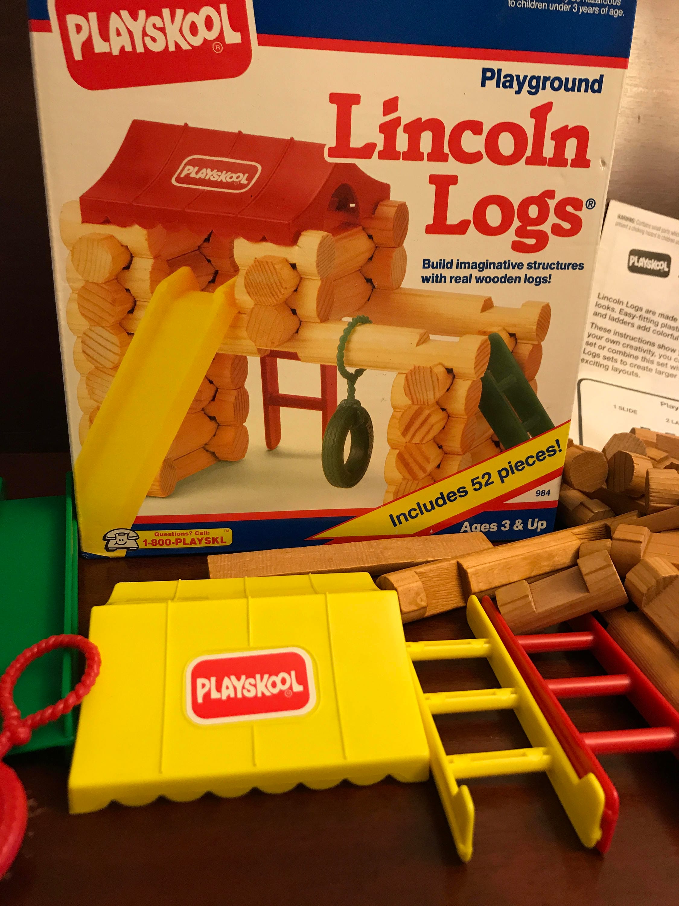 Vintage Lincoln Logs, Playskool Lincoln Logs, Playground set, Building ...