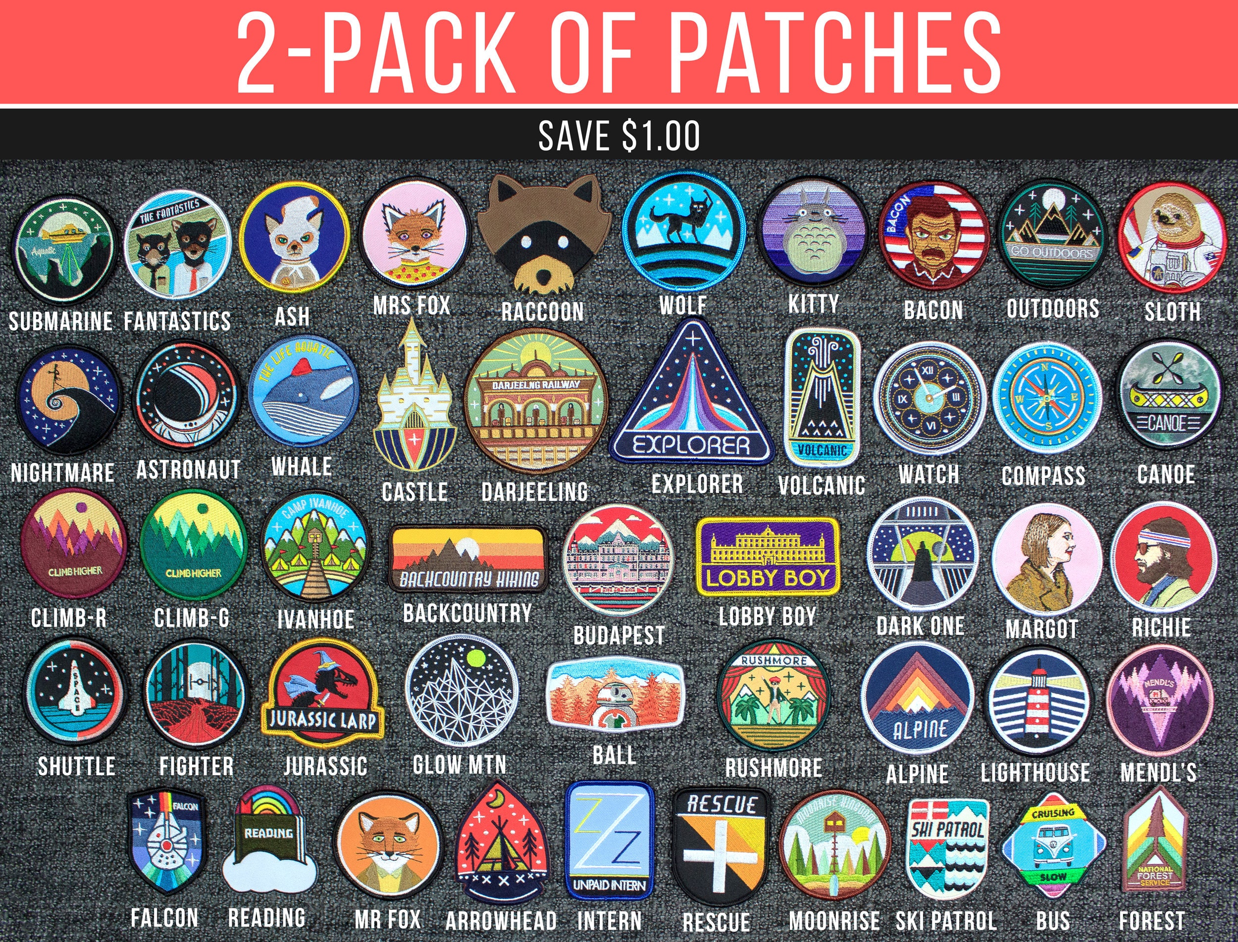 2-Pack of Patches Save 1.00 Free Shipping US