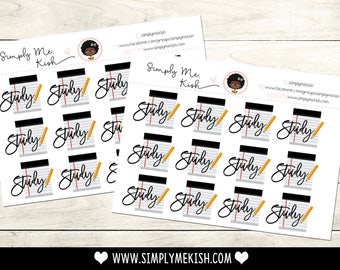 Study stickers | Etsy