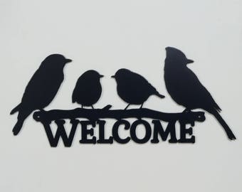 Birds welcome sign | Etsy