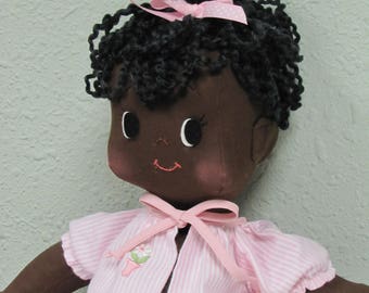 Black rag doll | Etsy