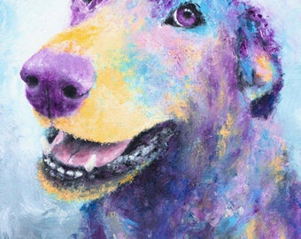 Abstract dog art | Etsy