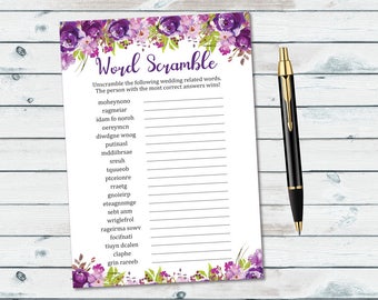 Flower word scramble | Etsy