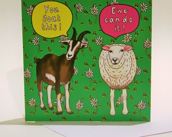 Goat birthday card | Etsy