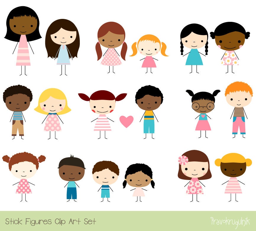 Cute Children Clipart Multicultural clip art multiracial