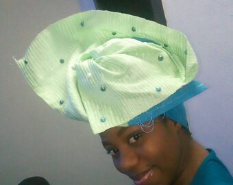 Gele style fascinator