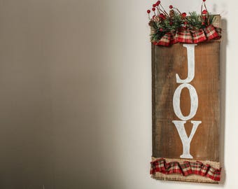 Joy christmas sign | Etsy