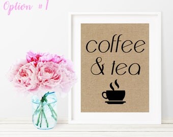 Coffee and tea sign | Etsy