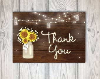 Sunflower thank you | Etsy
