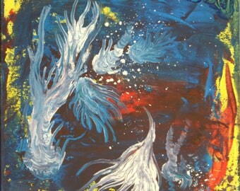 Abstract acrylic art | Etsy