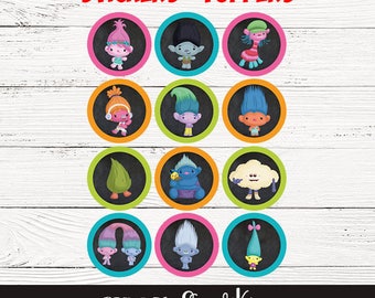 Trolls toppers | Etsy