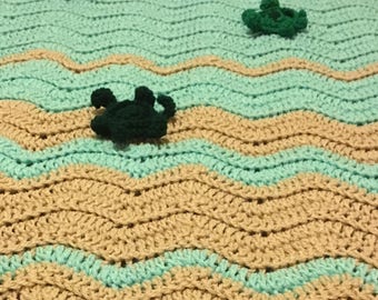 Sea turtle blanket | Etsy
