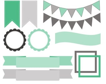 Mint green border | Etsy