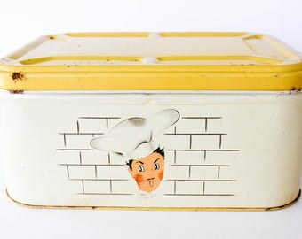 Yellow bread box | Etsy