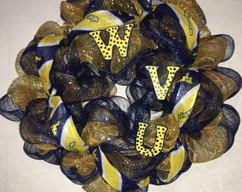 Wvu wreath | Etsy