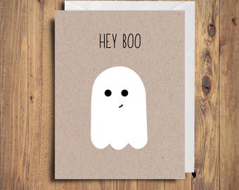 Funny Halloween Love Card Hey Boo-tiful