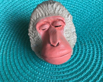 Monkey sculpture | Etsy