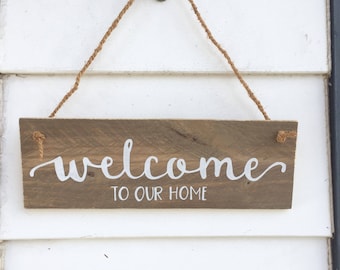 Rustic welcome sign | Etsy