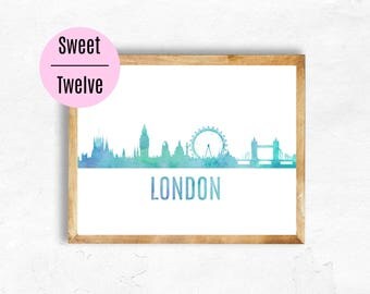London map travel art UK city poster London wall print UK