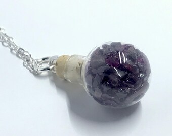 Glass vial necklace | Etsy