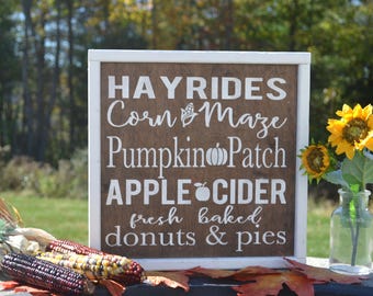 Fall wood sign | Etsy