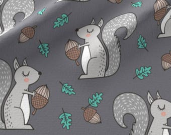 Squirrel fabric | Etsy