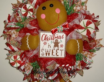 Gingerbread wreath | Etsy