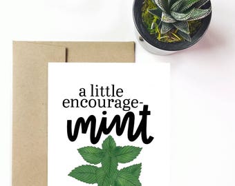 Mint greeting card | Etsy