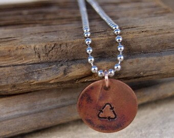 Recycle symbol charm | Etsy
