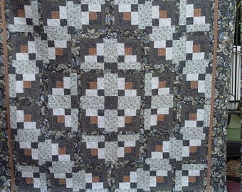 Log cabin quilt | Etsy