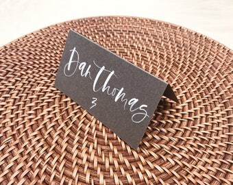 Grey place cards | Etsy